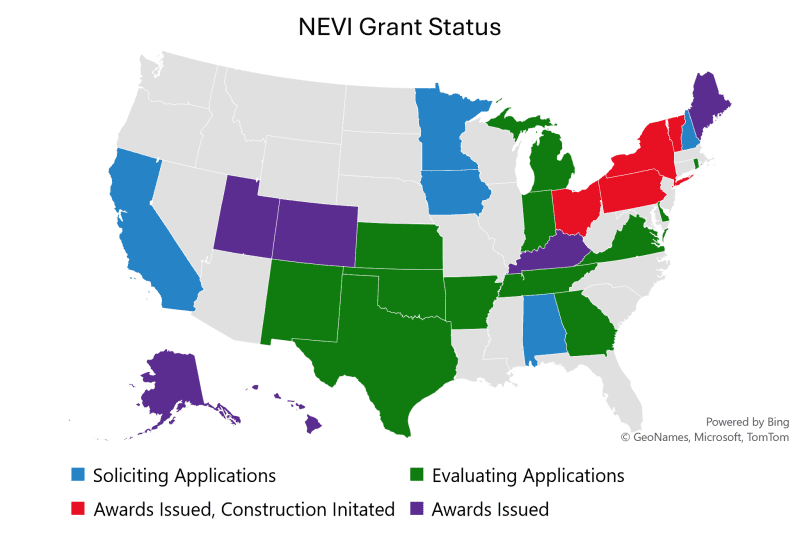 States award $130 million to build hundreds of EV charging stations ...